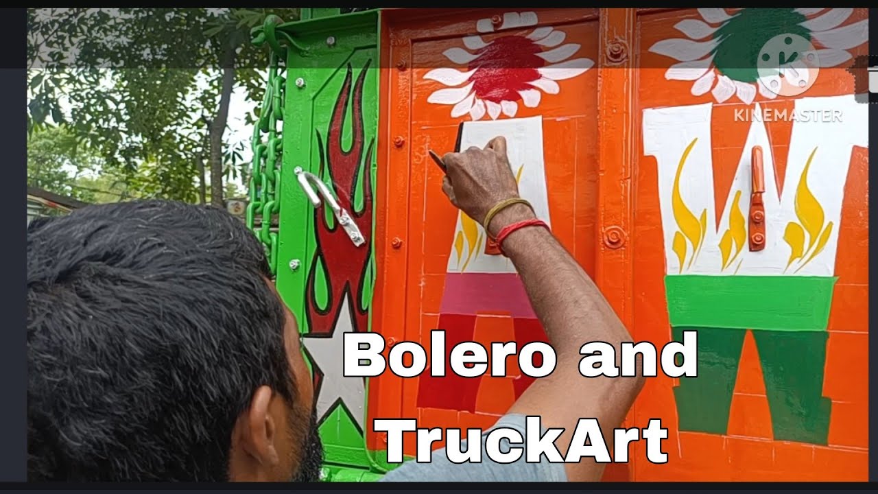 Bolero And Truck Painting| @painting209 - YouTube
