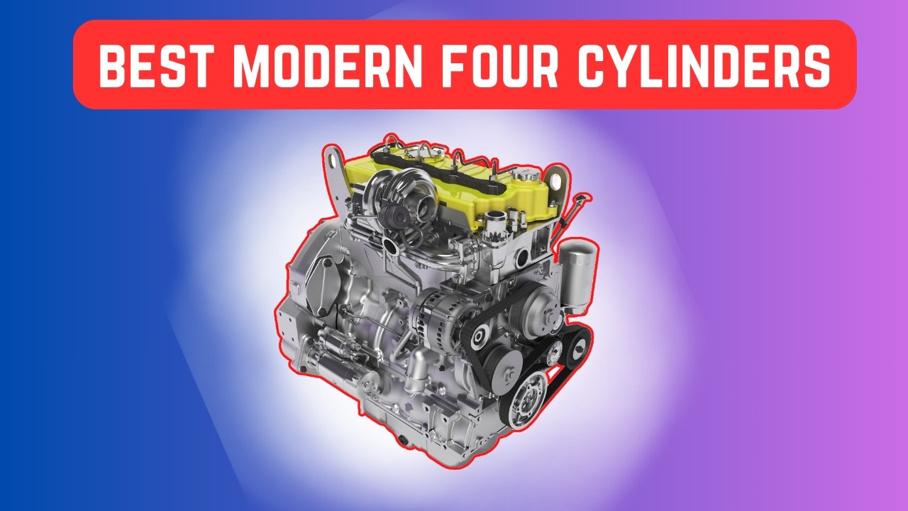 Top 10 MODERN Inline Four Cylinder Car Engines - YouTube