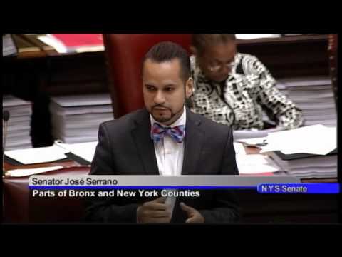 Senator José M. Serrano (SD29, D-NY) speaks in support of protecting ...