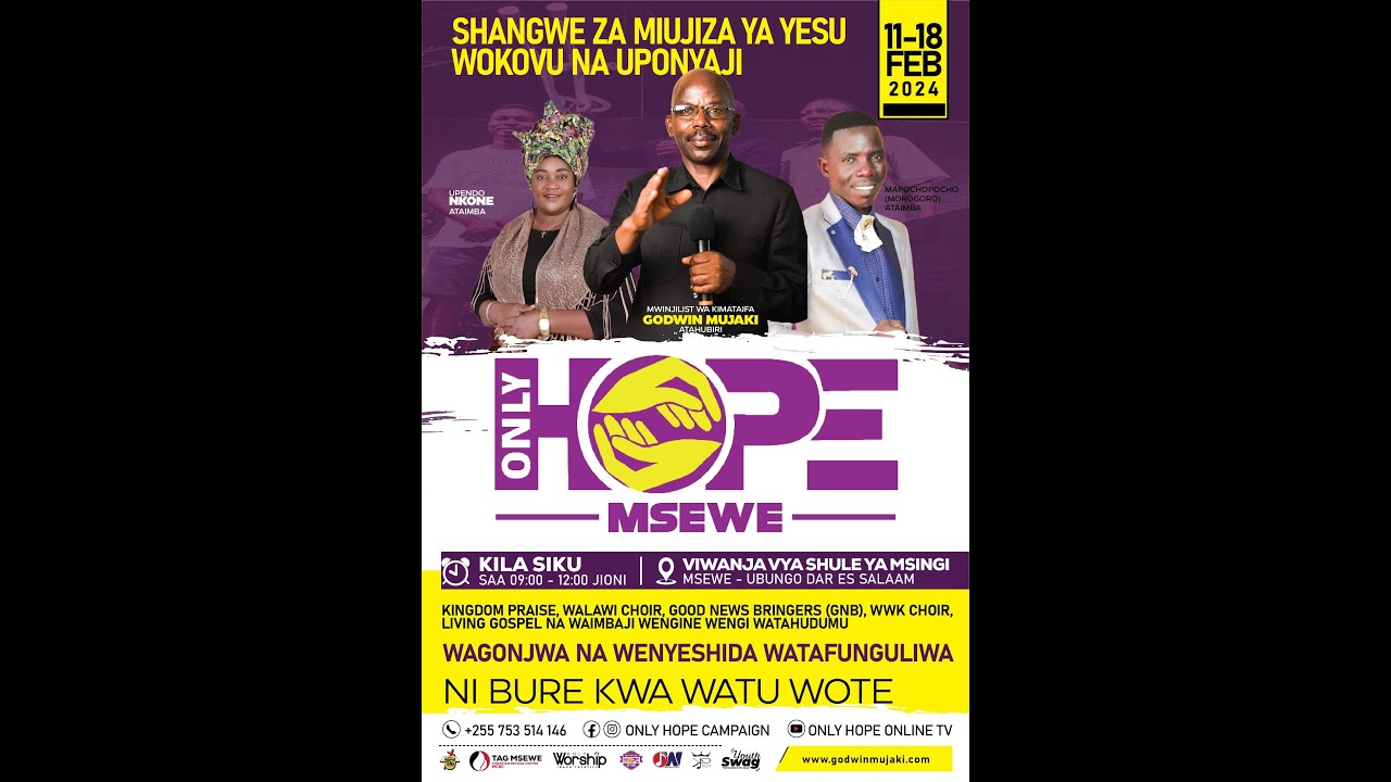 ONLY HOPE MSEWE DAY 2 - JUMATATU - YouTube
