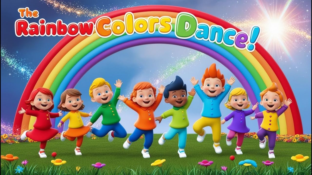 The Rainbow Color Dance | Kids Song & Nursery Rhymes | Educational Song ...