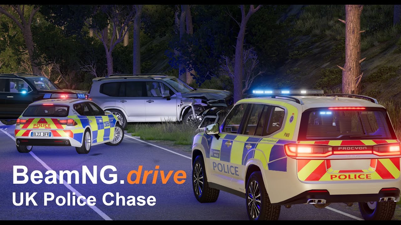 BeamNG.drive - British Police pursuit turns messy [DashCam View] - YouTube