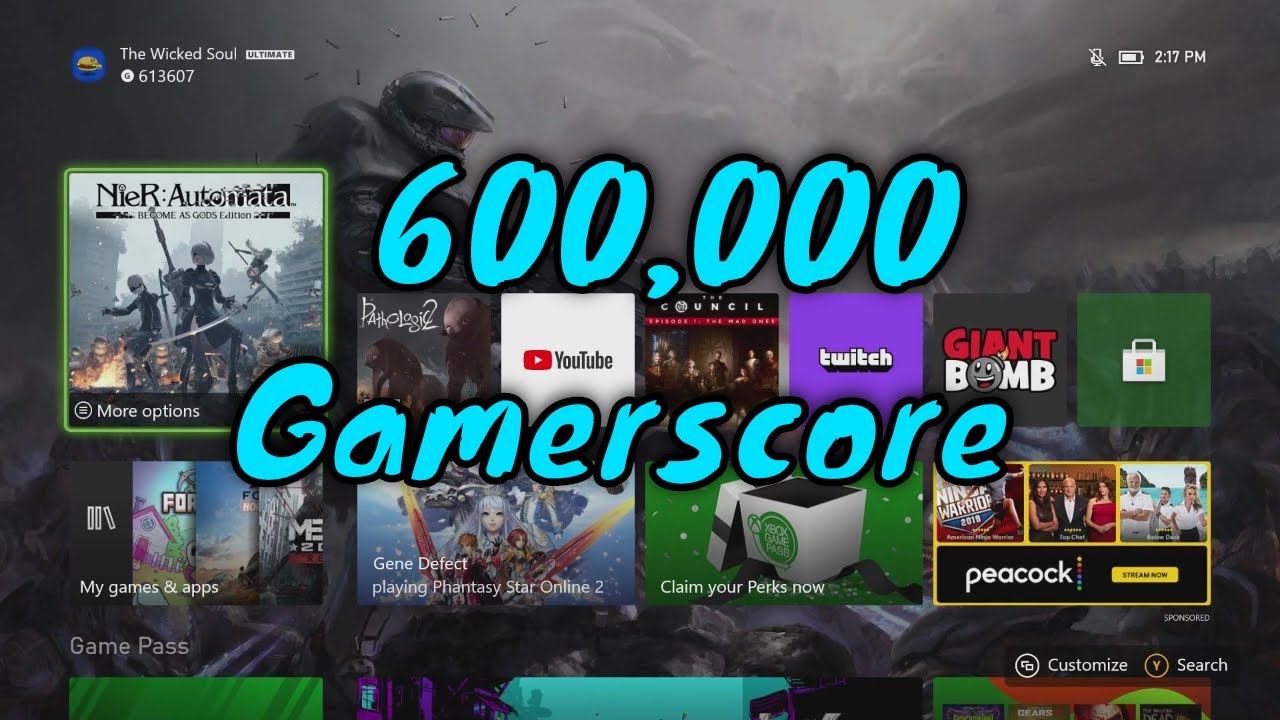 600,000 Gamerscore Milestone! - YouTube