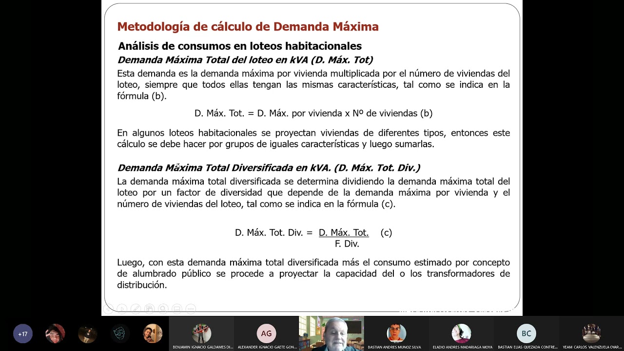 Calculo Demandas máximas DIVERSIFICADA para transformadores LOTEOS Y ...