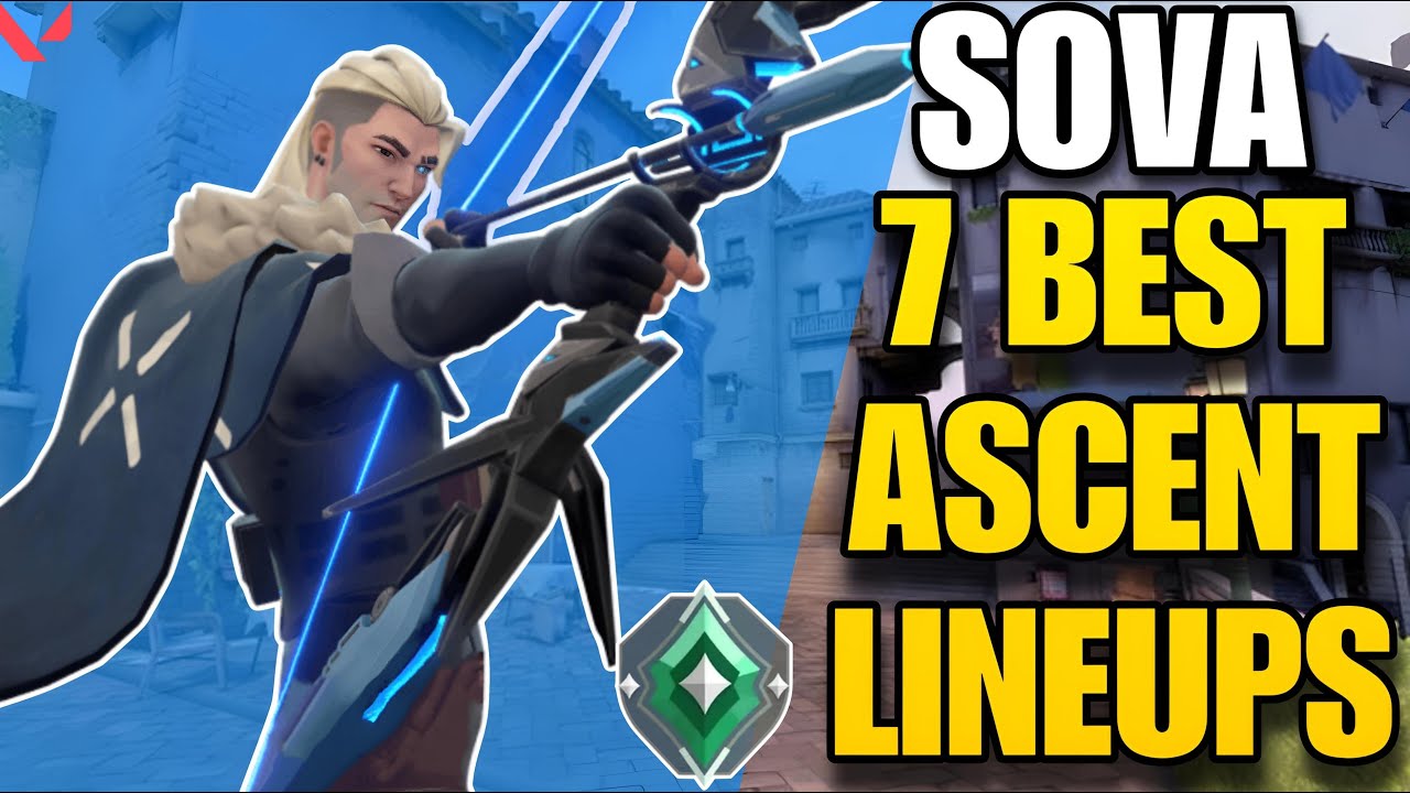 SOVA 7 BEST LINEUPS FOR ASCENT BOTH SITES (Reveal Dart) - VALORANT ...