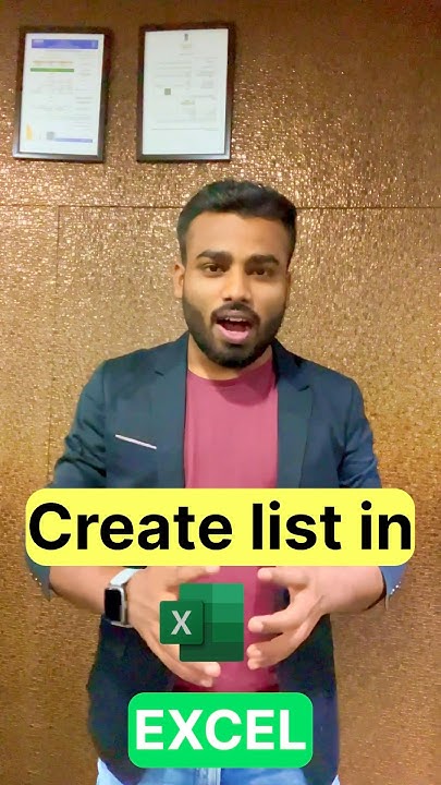Create List In Excel Reels Excel Viral Exceltips Youtubeshorts Exceltricks Ytshort