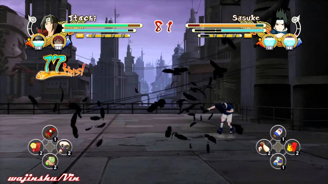 Naruto Ultimate Ninja Storm 3 Itachi vs Pre-time skip Sasuke Gameplay ...
