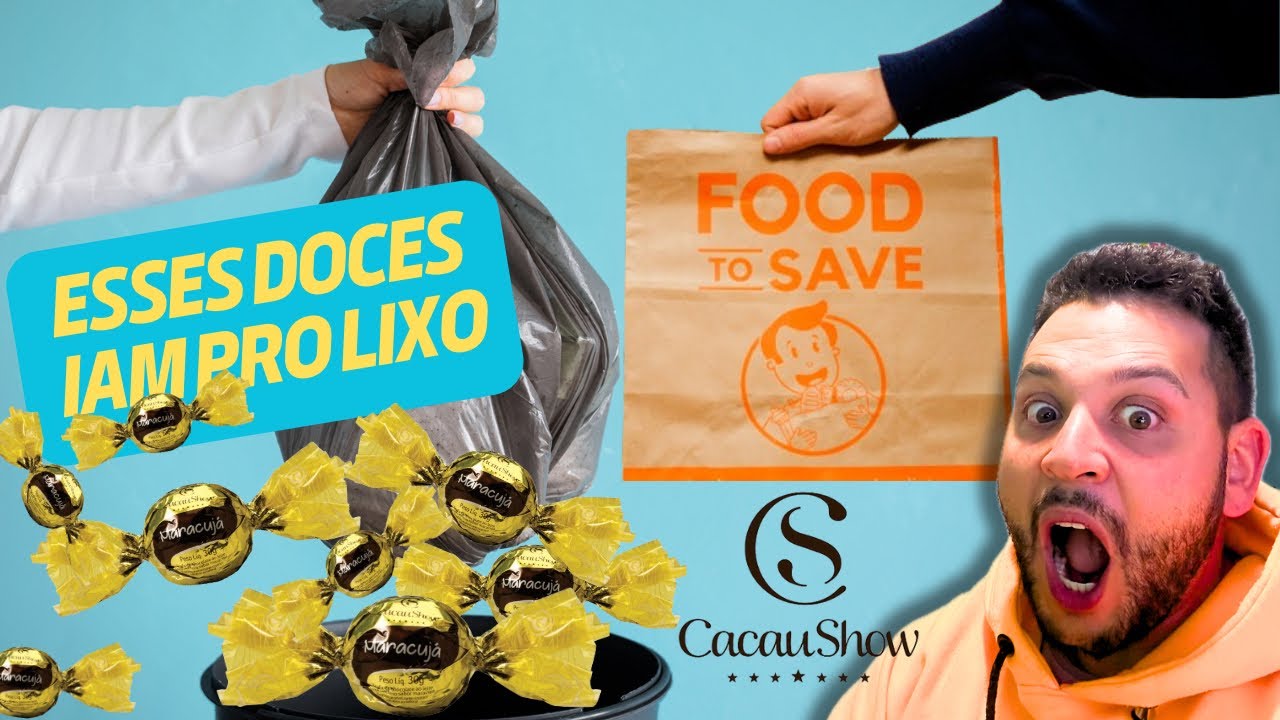 SACOLA SURPRESA DE COMIDA QUE IA PRO LIXO - FOOD TO SAVE - CACAU SHOW ...
