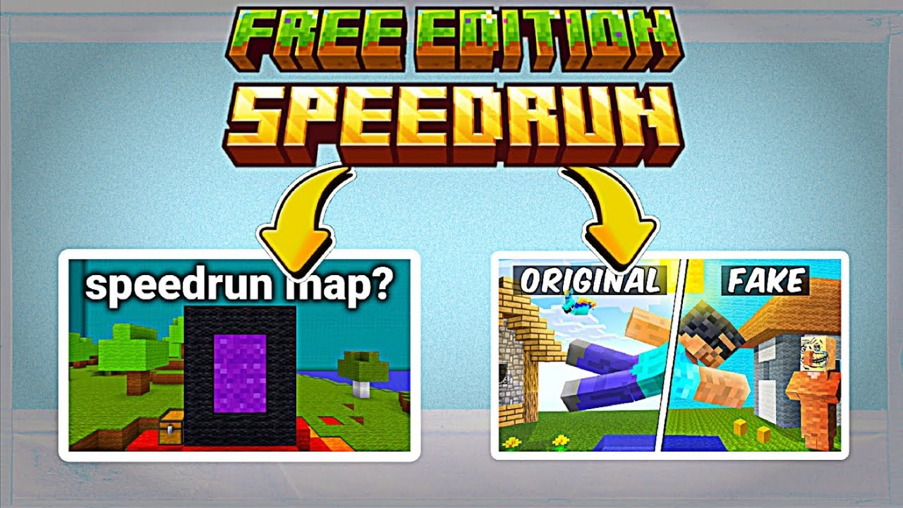 Minecraft Free Edition Map For MCPE 1.21+ | Speedrunning In Minecraft ...
