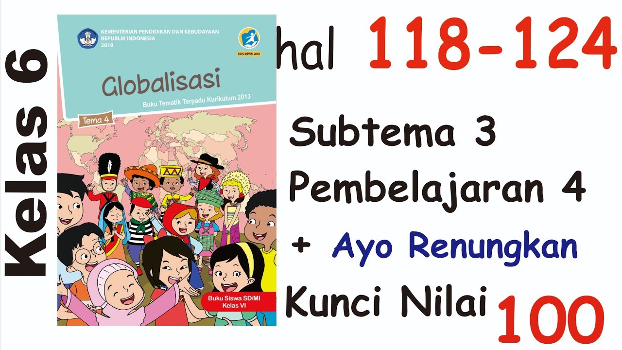Tematik Kelas 6 Tema 4 Subtema 3 Pembelajaran 4 hal 118 119 120 121 124 - YouTube