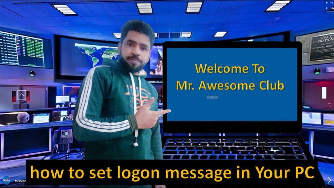 How to Display custom message Banner on windows 10 logon screen.. - YouTube