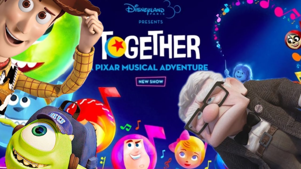 together Pixar musical aventure actualités Disneyland Paris - YouTube