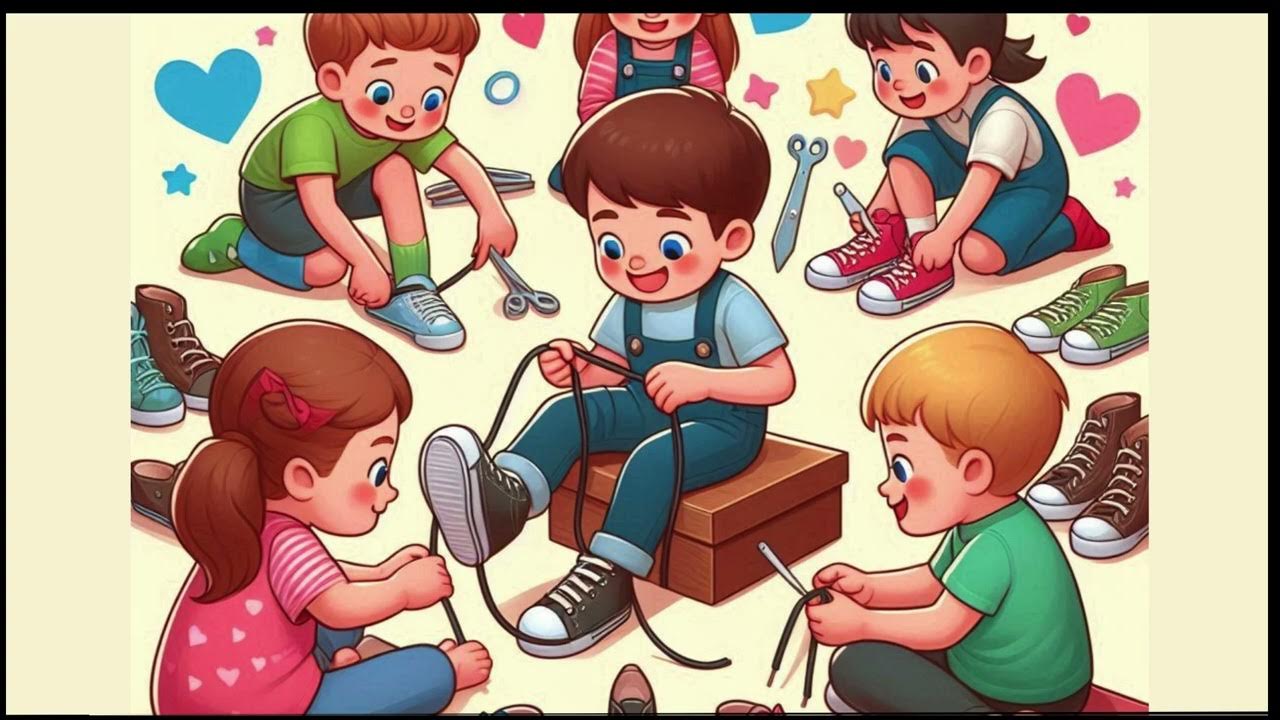 Let's learn how to tie our shoes with a fun song. - YouTube