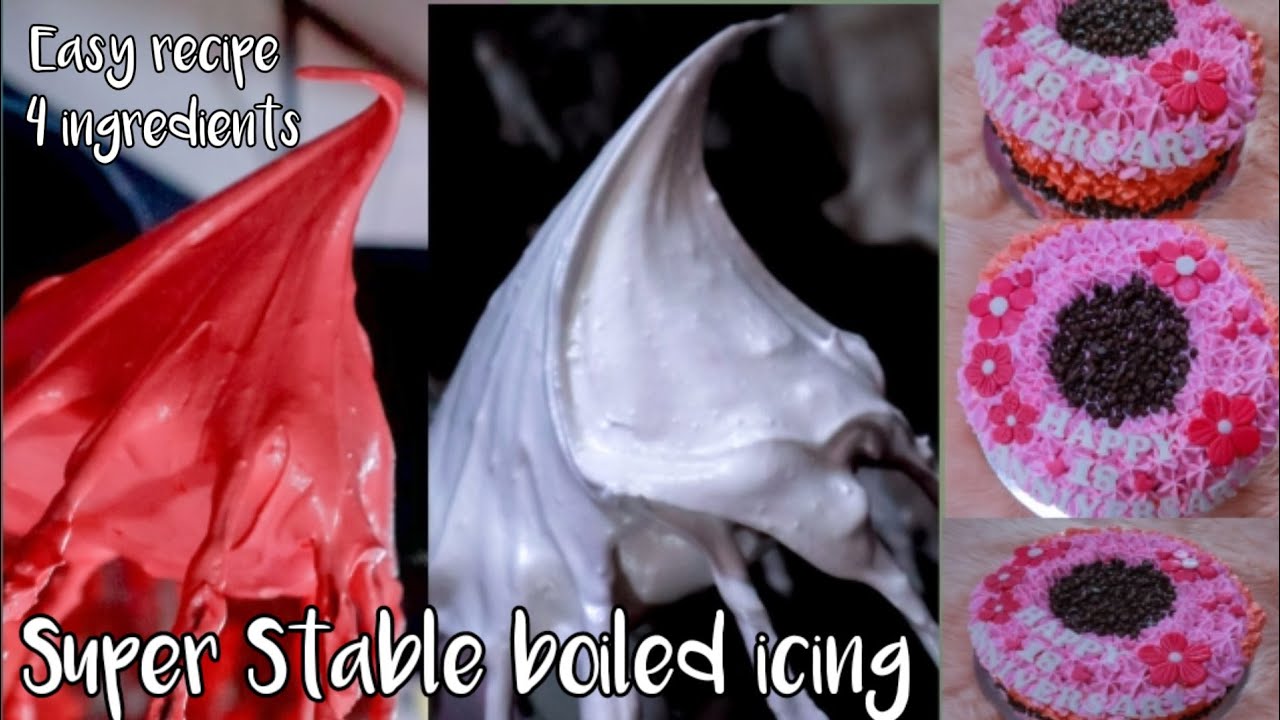 Boiled icing easy recipe | super stable boiled icing | no thermometer ...