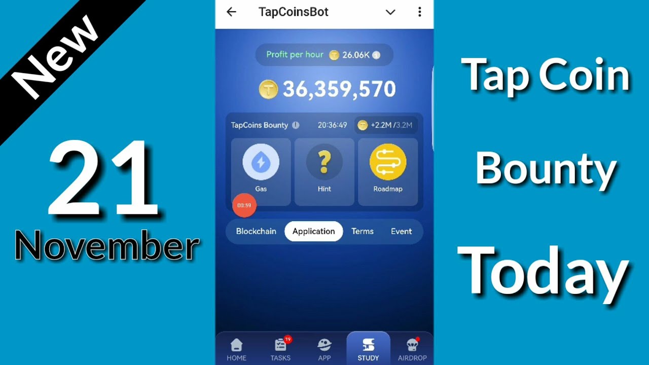 Tap Coin Bounty 21 November | Bounty Cards Tap Coin Today @dollar ...