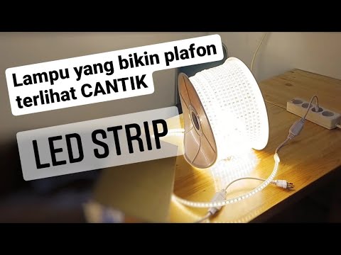 BELI LAMPU LED STRIP 1 ROLL 100 METER!! Nyala lampunya indah banget ...