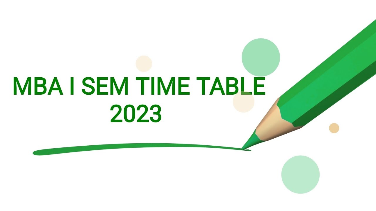 MBA I Sem College Exam time table 2023 || || davv exam time table 2023 ...