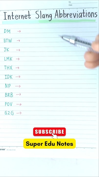 Must Know: Internet Slang Abbreviations 💻 #knowledge #generalknowledge ...