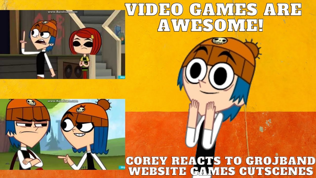 VIDEO GAMES ARE AWESOME! Corey Reacts To Grojband Website Games ...