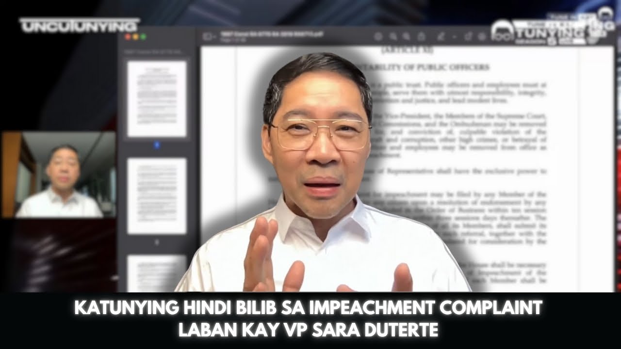 KATUNYING HINDI BILIB SA IMPEACHMENT COMPLAINT LABAN KAY VP SARA ...