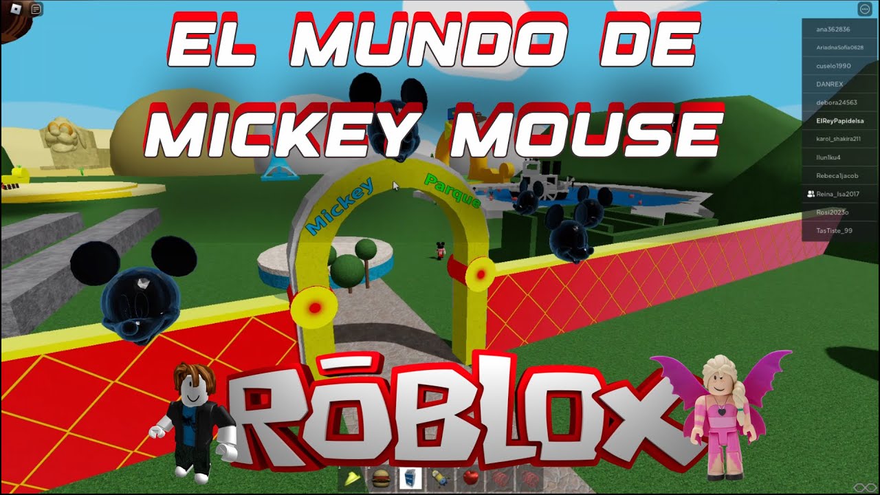 conociendo el mundo de mickey mouse en ROBLOX - YouTube