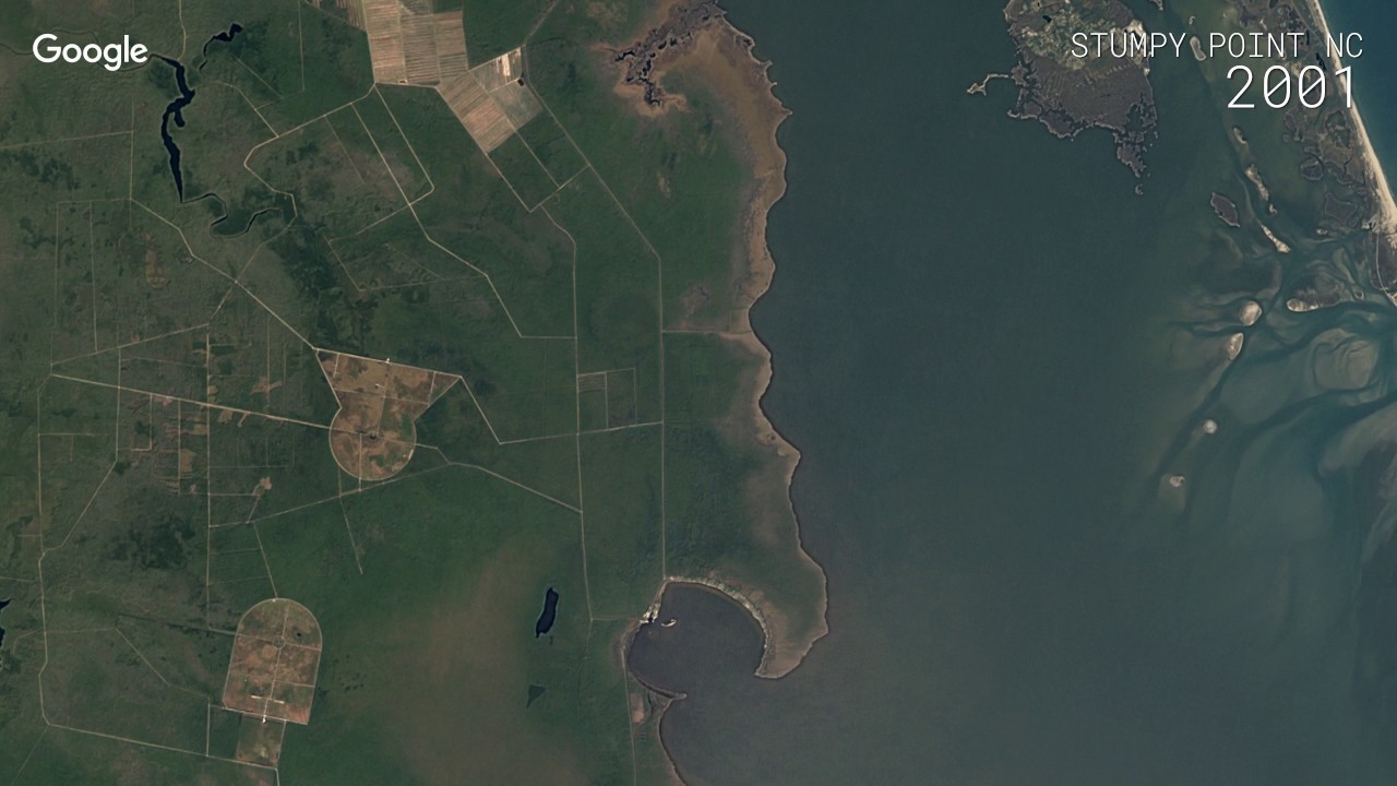 Google Timelapse: Stumpy Point, North Carolina - YouTube