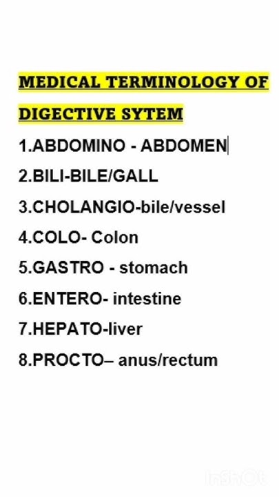 medical terminology of digestive system #medicalterminology #anatomy # ...
