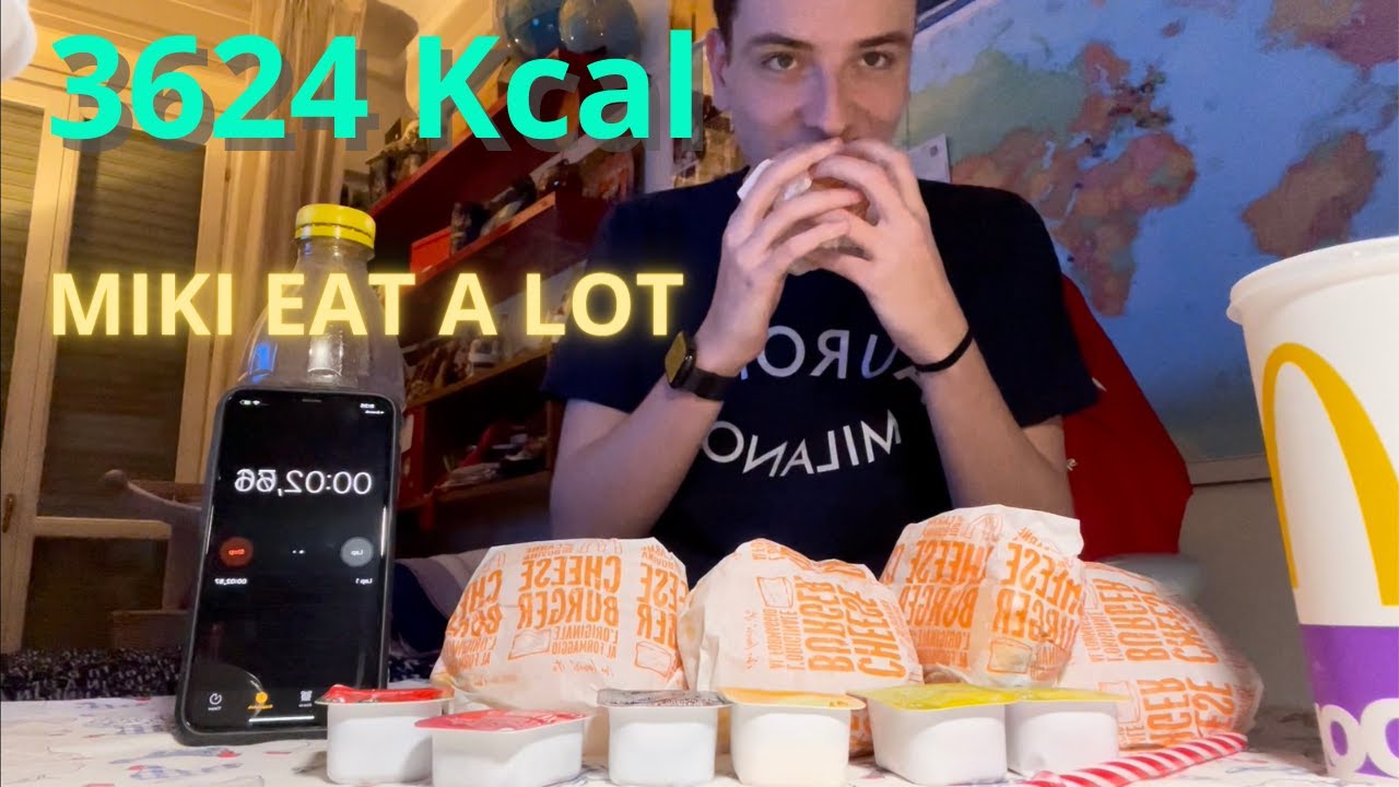 MIKI EAT A LOT | riuscirò a mangiare 17 cheese burger? - FOOD CHALLENGE ...