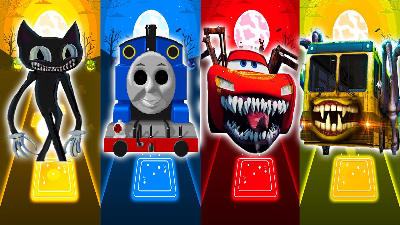 CARTOON CAT - TRAIN THOMAS EXE - MCQUEEN EATER - BUS EATER - Tiles Hop ...