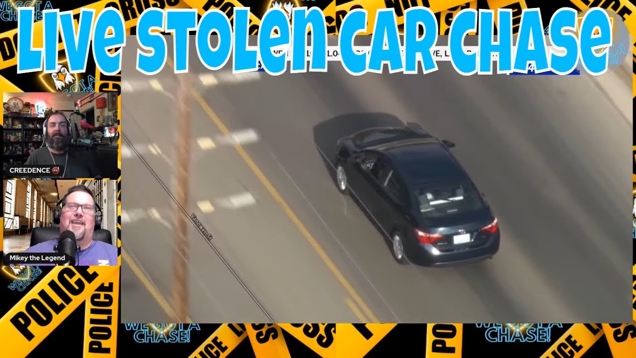 Live Police Chase of a stolen car in LA Now - YouTube
