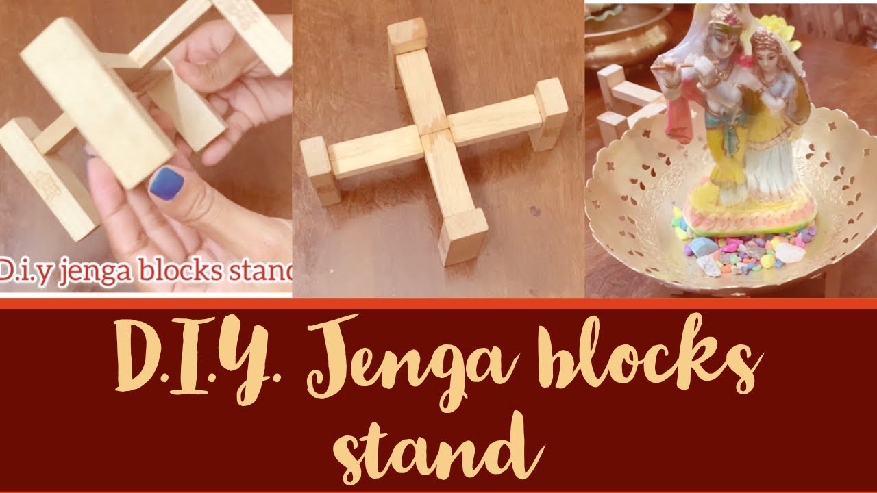 Jenga blocks stand D.I.Y.|| Plant stand || easy n simple jenga blocks ...