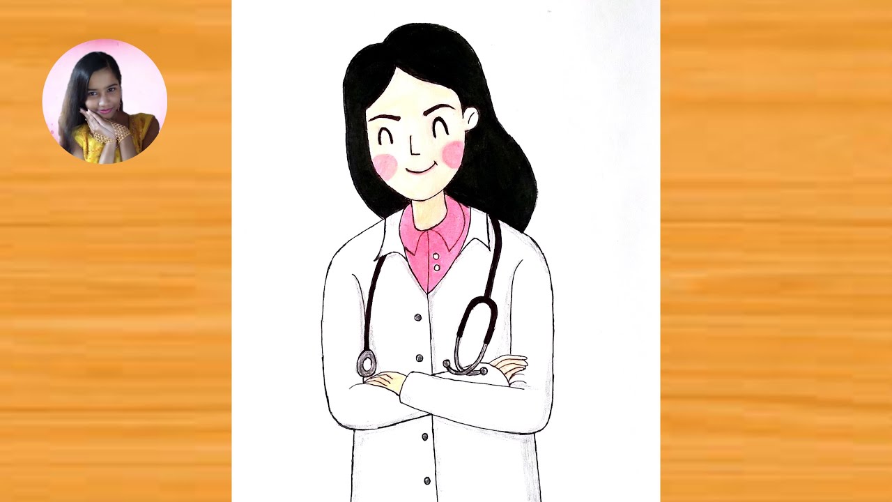 How to draw a Doctor Girl || Girl doctor drawing || Doctor's day ...