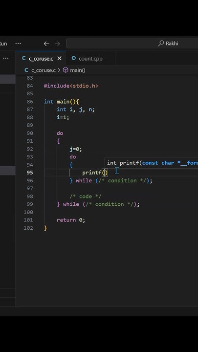 C Language Program || Counting 1 to 100 || #c #coding #youtubeshorts #education #explore - YouTube