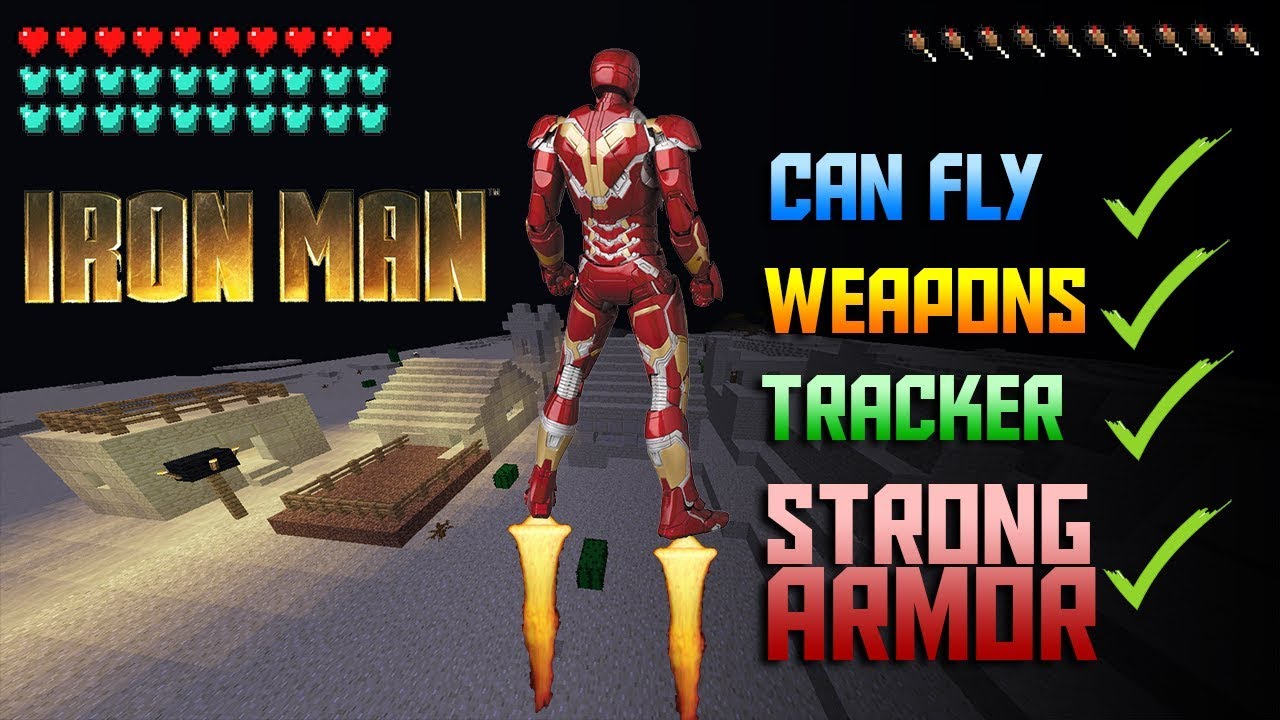 HOW TO BE IRON MAN with COMMAND BLOCKS!!! - Minecraft PE TUTORIAL - YouTube