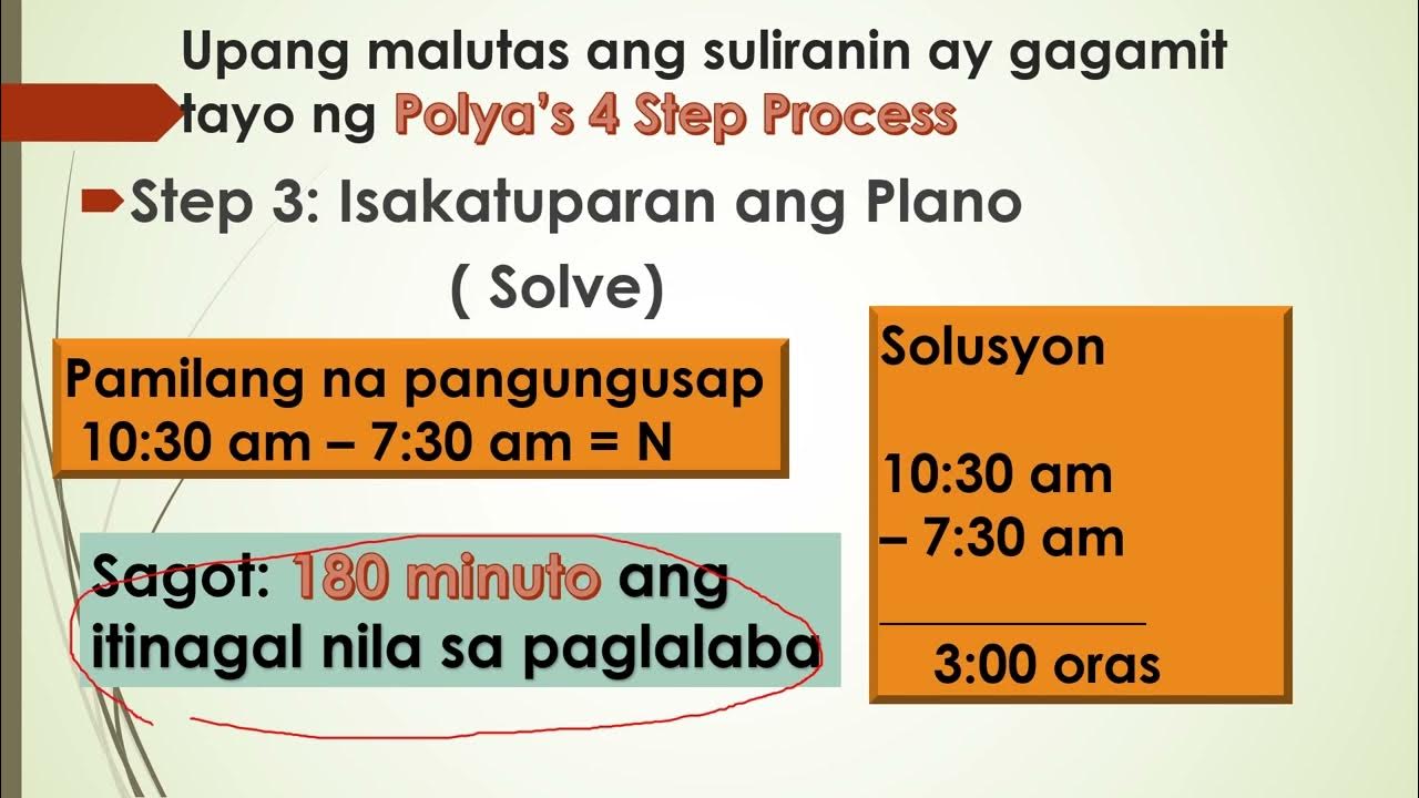 PAGLUTAS NG SULIRANIN GAMIT ANG PAGSASALIN NG SUKAT NG ORAS MATH 3 Q4 WEEK 2 - YouTube