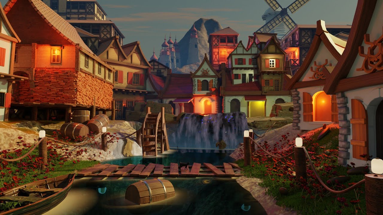 🔴 blender live - making a stylized village in blender - YouTube