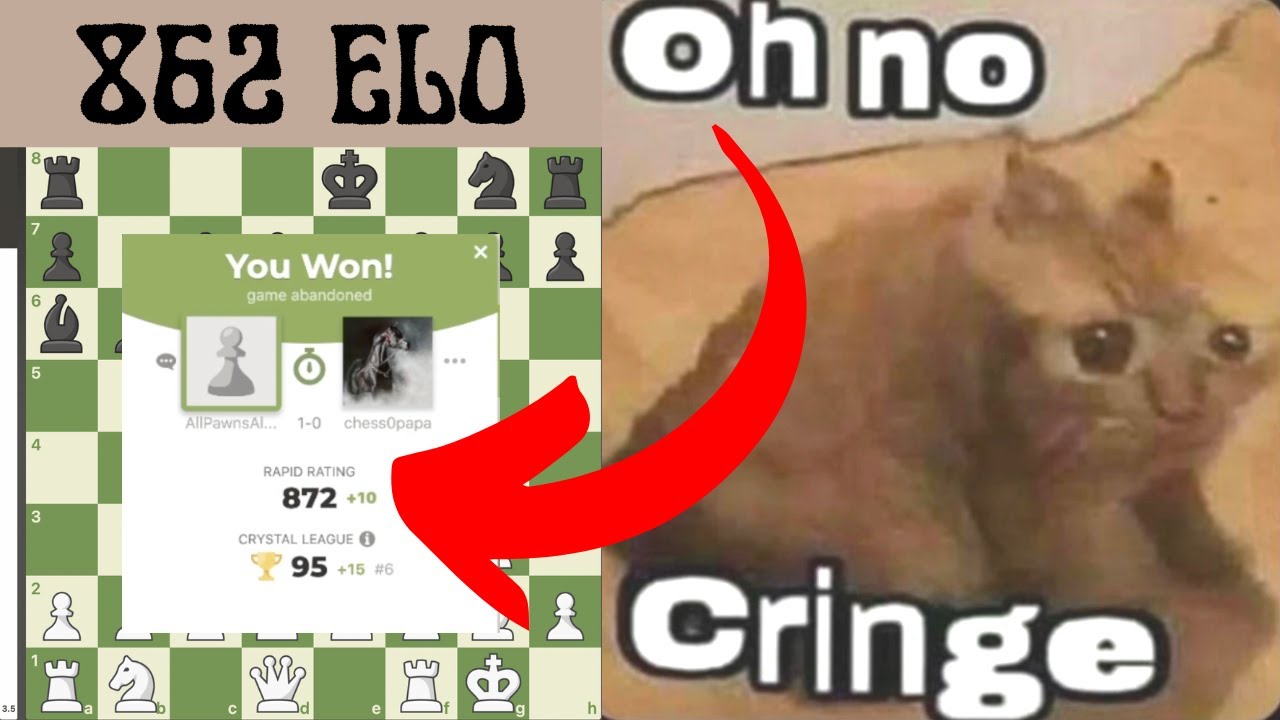 Coward Chess Speedrun: Cringe Chess = Free Elo - YouTube