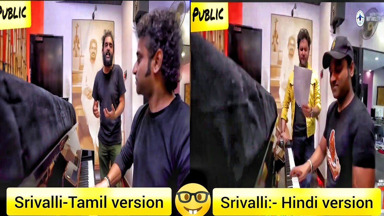 Srivalli song real tamil singer and real Hindi singer - YouTube