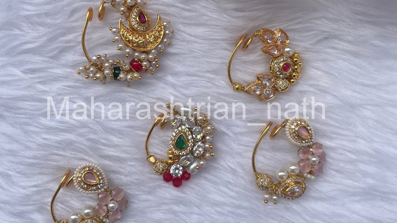 AD stone Nath collection | handcrafted jewellery #handmade - YouTube