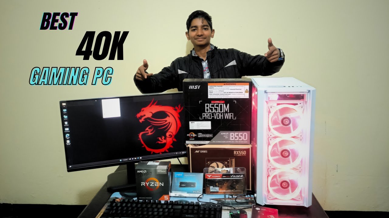 40k BEST PC BUILD⚡WITH RYZEN 5 5600GT GAMING & EDITING AT HIGH SETTING ...