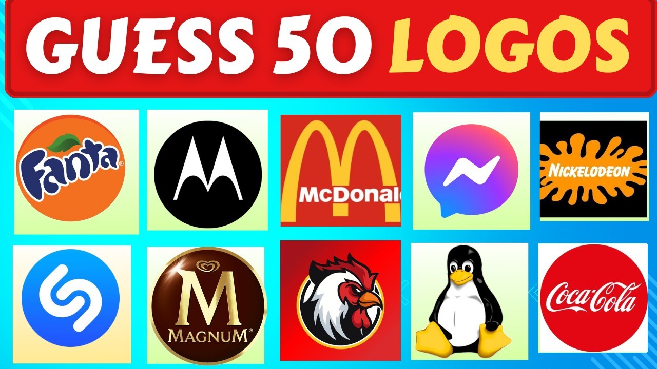 Guess the 50 logos😲🤩 in 3 seconds | Famous logos | logos Quiz 2024 ...