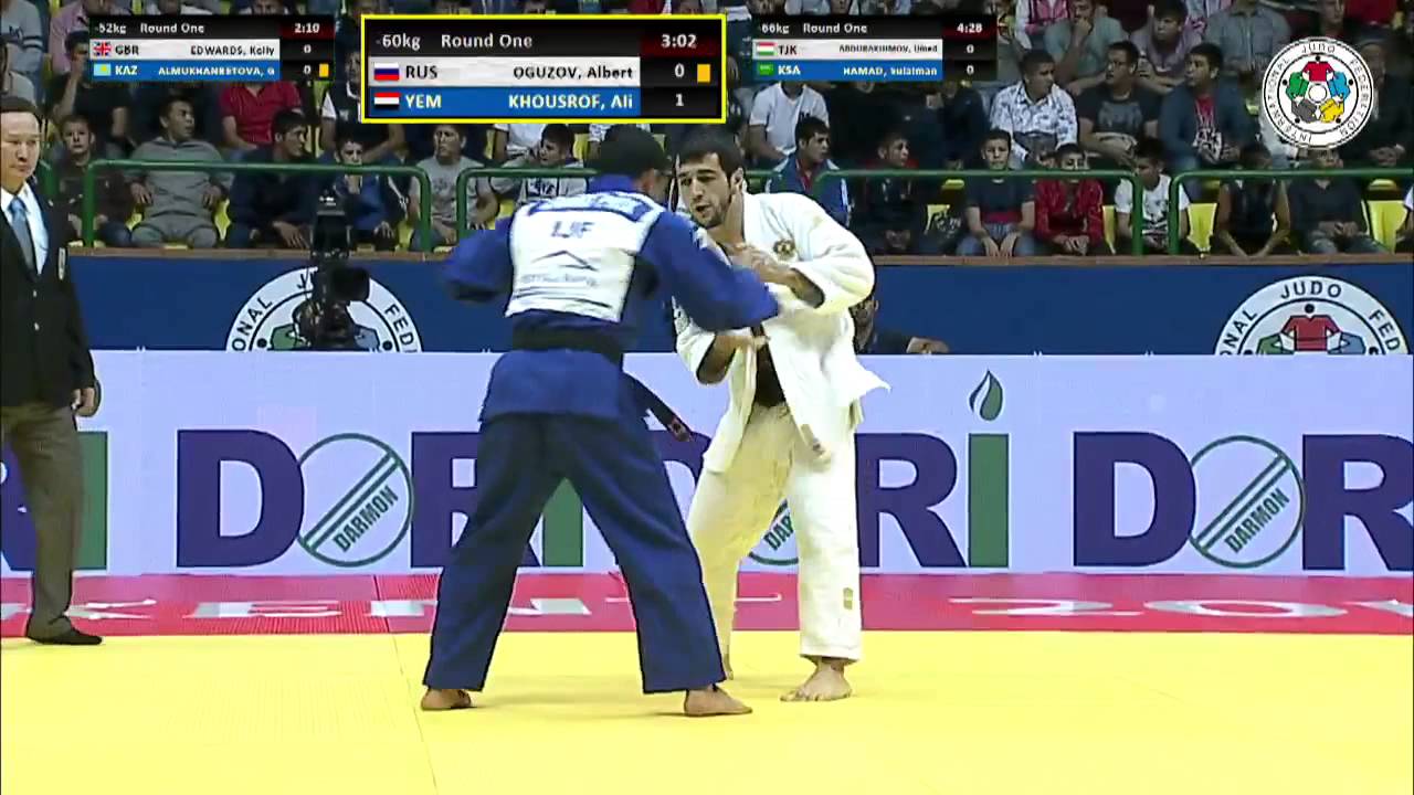 Albert Oguzov (RUS) Ali Khousrof (YEM) Tashkent GP 2015 - YouTube