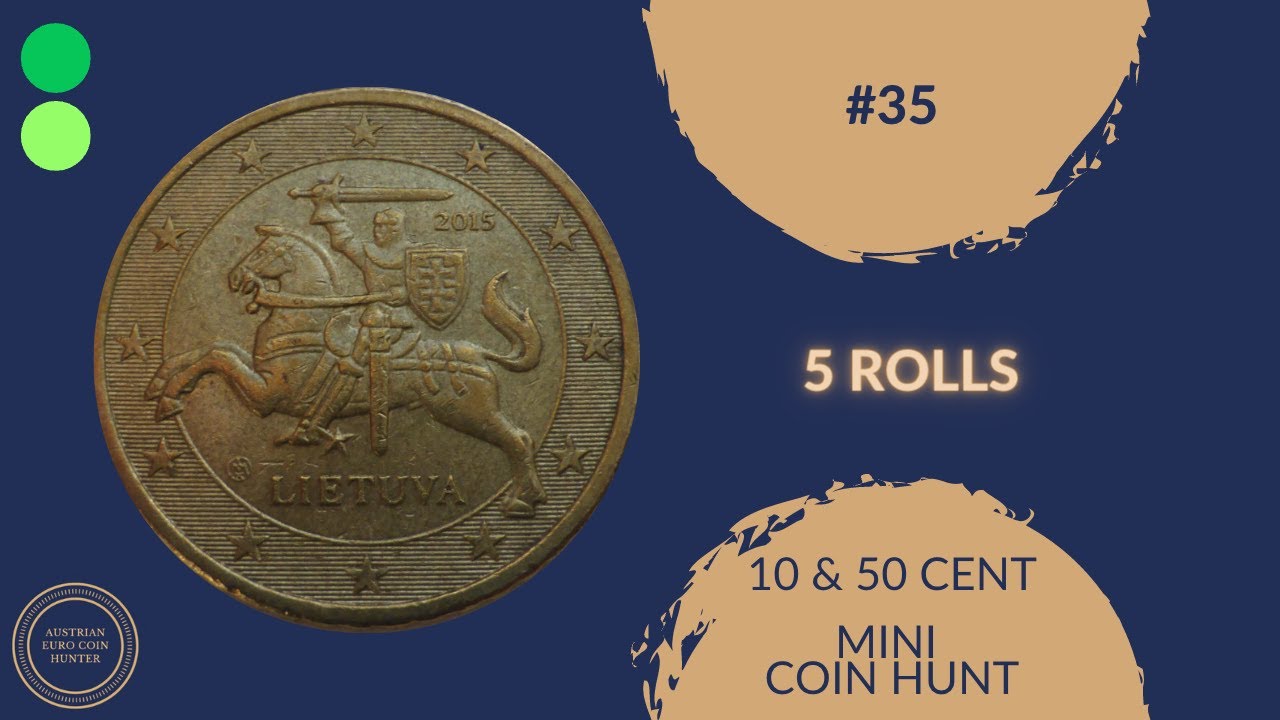 Mini Coin Hunt - 10 & 50 Cent - 5 x Austrian Coin Rolls - #35 - YouTube