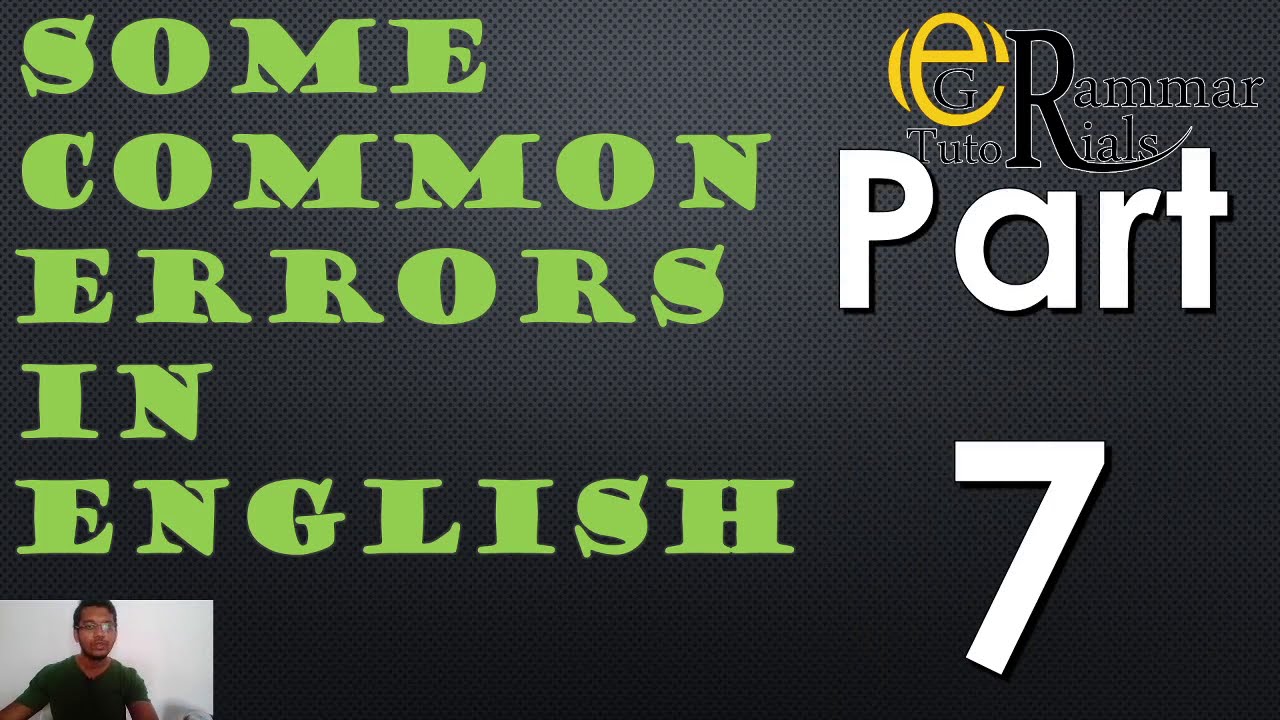 Common Errors in English Language 7 - YouTube