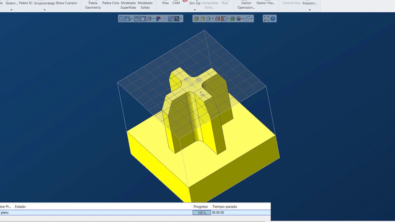 gibbscam advanced 3d - solid surfacer - YouTube