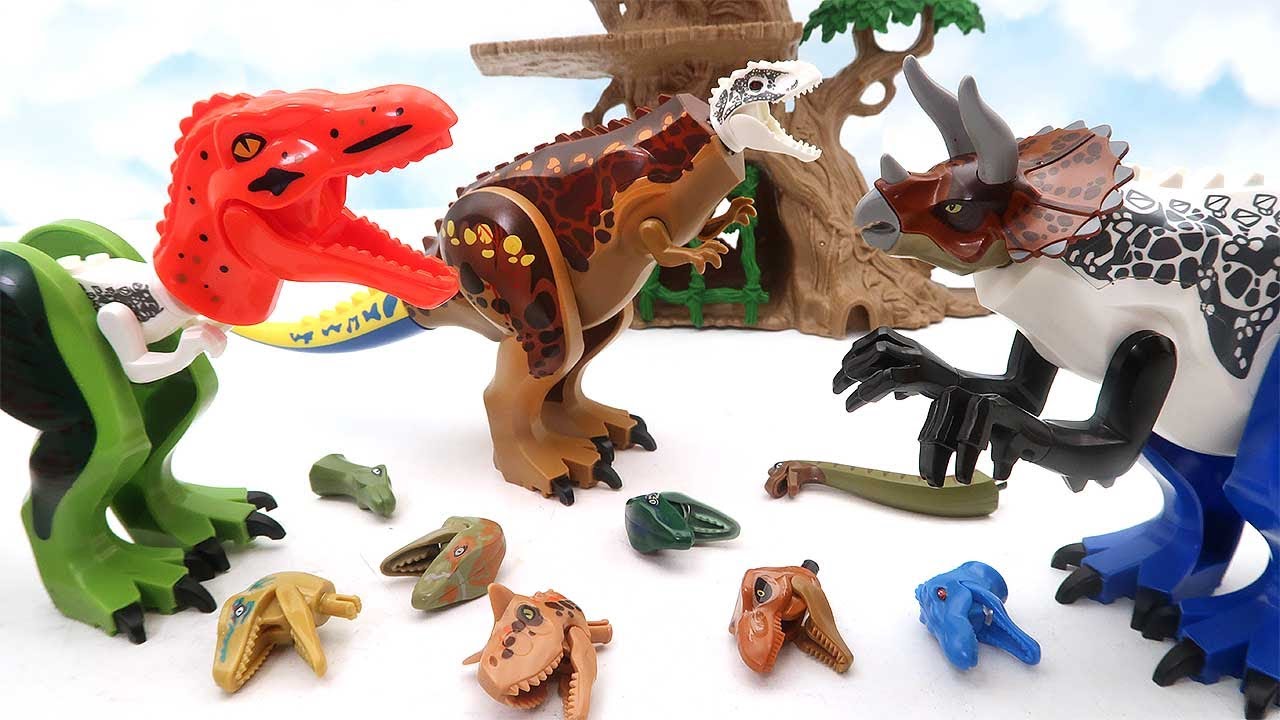 Lego Dinosaur Transformer Hybrid Dinosaurs - Tyrannosaurus, Triceratops ...