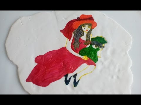 Tort bezeyi.Marsipan uzerinde resm