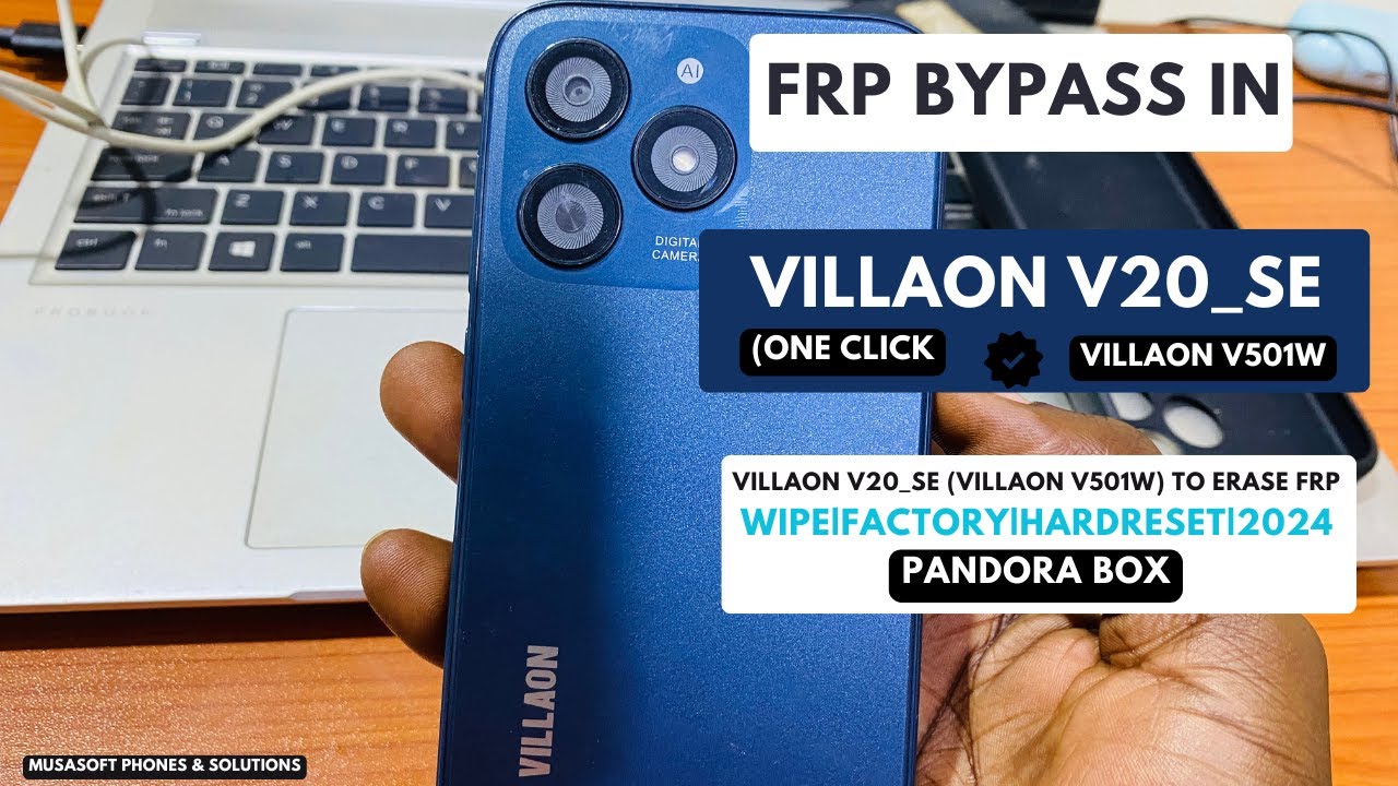 FRP BYPASS|REMOVE IN VILLAON V20_SE|VILLAON_V501W WIPE|HARDRESET PIN ...