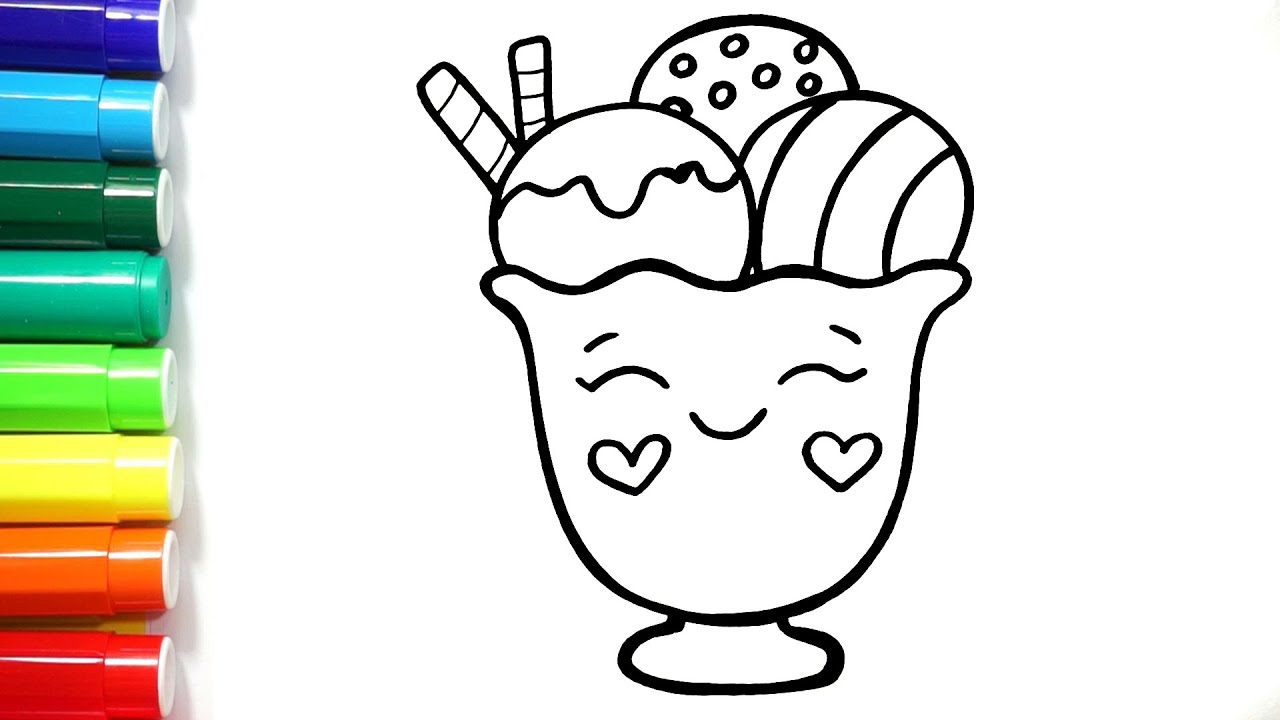 Cómo dibujar helado para niños/How to draw ice cream for children - YouTube