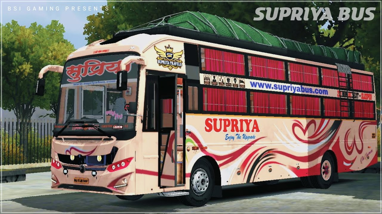 Supriya Bus Livery for Prakash Vega BS6 13.5mtr sleeper | download now - YouTube